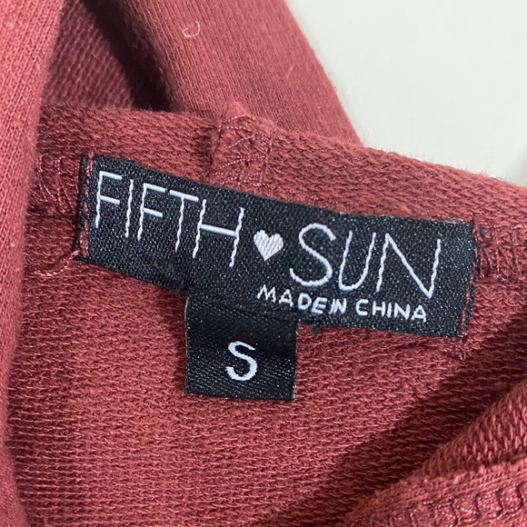 Fifth Sun | Tops | Fifth Sun Coffee Burgundy Hooded Sweatshirt S | Poshmark